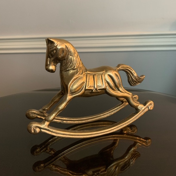 Source Unknown | Accents | Vintage Solid Brass Rocking Horse | Poshmark